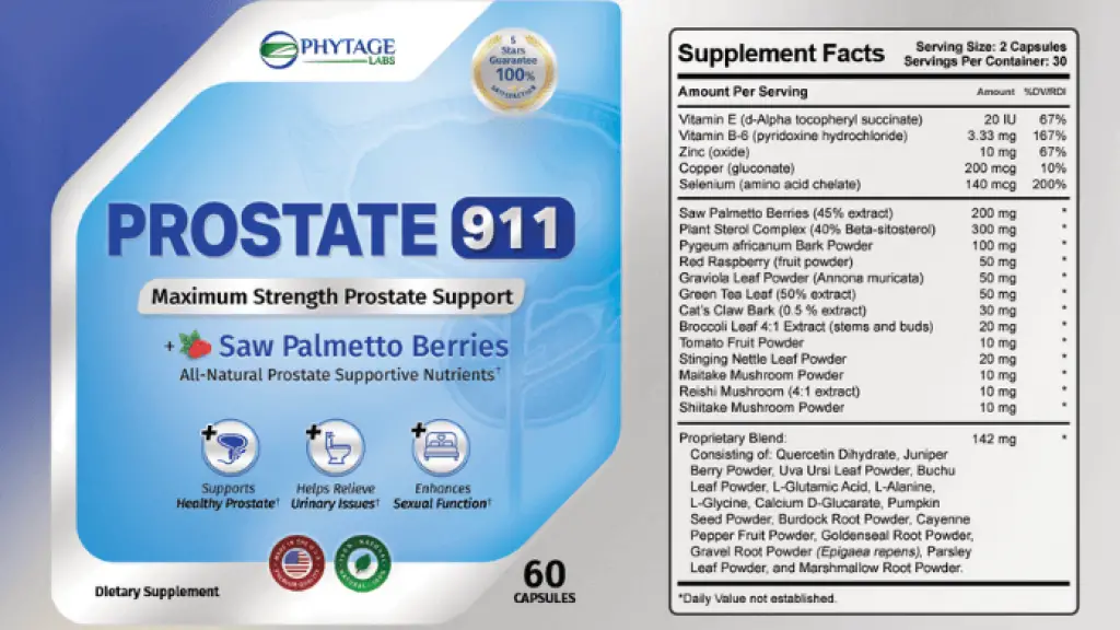 Prostate 911 Reviews - PhytAge Labs Prostate 911 Does It Work?